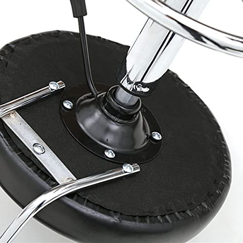 NALLBEIRRAA PU Leather Rolling Stool with Foot Rest Ergonomic Swivel Height Adjustment Task Chair Work Office Massage Stools for Spa Drafting Salon Tattoo Clinic Dentist Beauty Home Office (Black9)