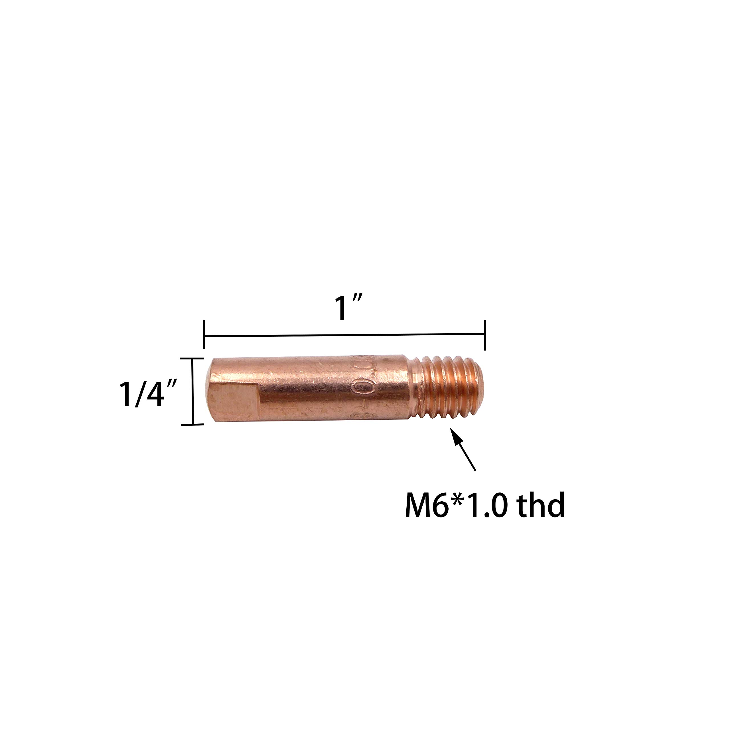 MIG Welding Gun Consumables Contact Tip/Nozzle/Tip holder For Chicago Electric Welder Complete Replacement Flux Welding Torch (0.8mm/0.03'')
