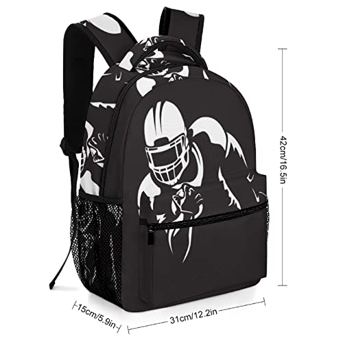 Travel Backpack For Men American Football Player Loungefly Large Backpack Lightweight Laptop Bag Carry On Bookbag Waterproof Travel Hiking Camping Daypack