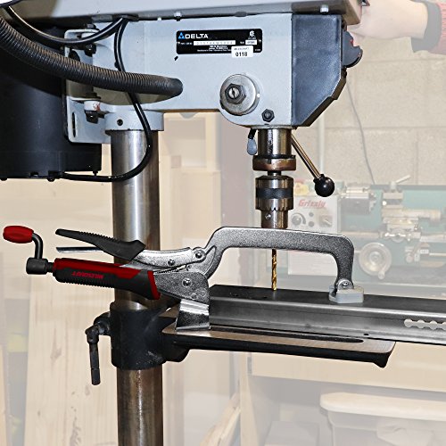 Milescraft 4007 6in Bench Clamp β Heavy Duty Hold Down Clamp with Non-Marring Rubber Pad for Use with T-Tracks, Clamp Tables & Clamp Plates on Different Woodworking Projects