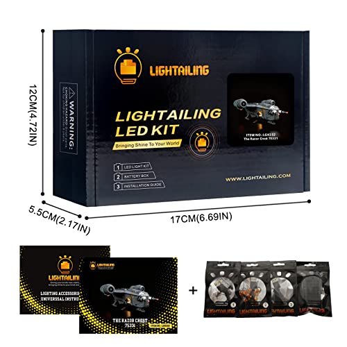 LIGHTAILING Light for 75331 The Razor-Crest - Led Lighting Kit Compatible with Building Blocks Model - NOT Included The Model Set