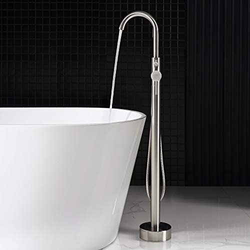 Woodbridge F-0001 Freestanding Bathtub, Brushed Nickel