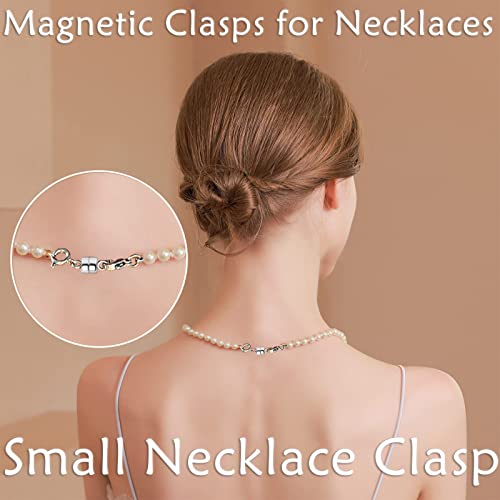 QULLTK Magnetic Necklace Clasps and Closures 18K Gold and Silver Plated Bracelet Converter Clasp,Suitable for Necklaces Chain Extender
