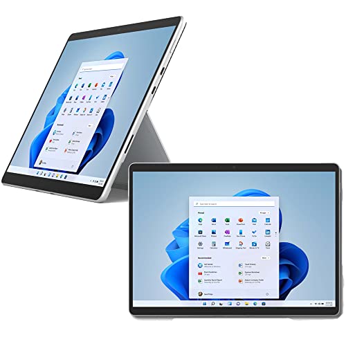 Microsoft 8PN 00001 Surface Pro 8 13" Touch Intel i5-1135G7 8GB/128GB Laptop - Platinum Bundle Surface Pro Signature Mechanical Keyboard, Black and 1 YR CPS Enhanced Protection Pack