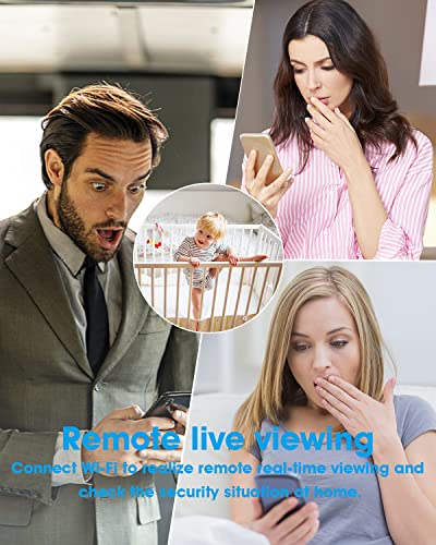 Pomocuty Hidden Camera Clock WiFi Mini Spy Cameras with Video Wireless Small Nanny Cams HD 1080P Indoor Camera for Home/Office Security