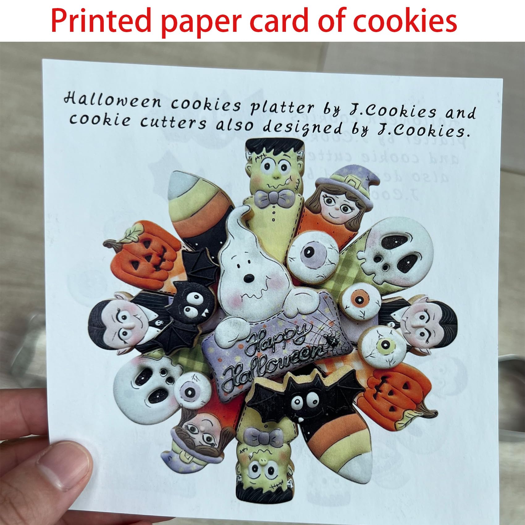 LILIAO Halloween Cookie Cutter Set - 8 Piece - Skull, Witch, Candy Corn, Vampire, Pumpkin, Zombie, Bat and Ghost Plaque Fondant Biscuit Cutters - Stainless Steel