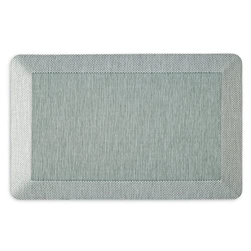 Martha Stewart Mira Modern Heathered Solid Anti-Fatigue Air-Infused Kitchen Mat, Mint Green, 19.6"x32"