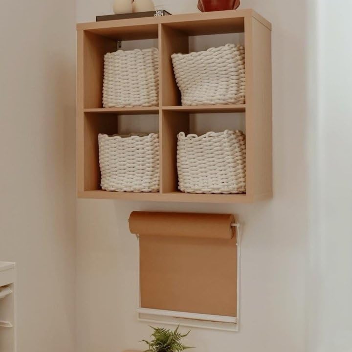 TRoMI 4 Cube Organizer,4 Shelf Bookcase, Cube Storage, Place Baskets, Books, Plants, Decorations, etc. (Black), fk2-091