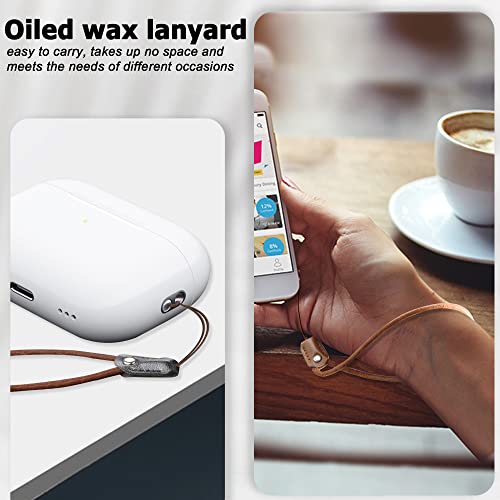 Neepanda 2Pack Lanyard Compatible with AirPods Pro 2, 1 Adjustable Neck Strap, 1 Hand Wrist Strap, New Earbuds Lanyard Compatible for Apple AirPods Pro (2nd Generation) Charging Case