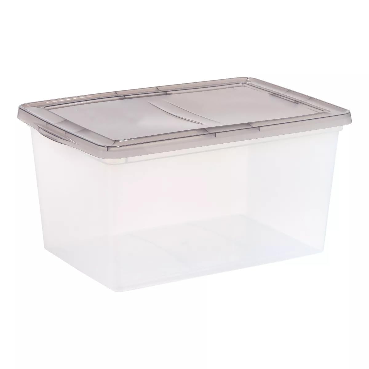 TRoMI 5-Pack 58-Quart Snap-On Plastic Storage Bins, Stackable Large Capacity
