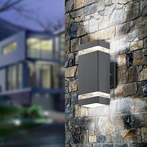 LMP 2 Pack LED Square Up and Down Lights Outdoor Wall Light,Body in Aluminum Waterproof Outdoor Wall Lamps,3000k 5W with Certificate ETL