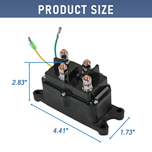 RADHLBNIU Winch Solenoid Relay Contactor 12v 250A, Compatible with Polaris Honda Warn and ATV UTV Boat 4X4 Vehicles 1500-5000lbs, Replace 63070