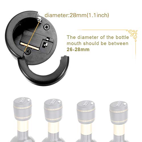 Lockwish Bottle Password Code Lock Wine, Bottle Password Lock Top Stopper, Combination Lock Liquor Bottle Stopper (6 Pack/Box)