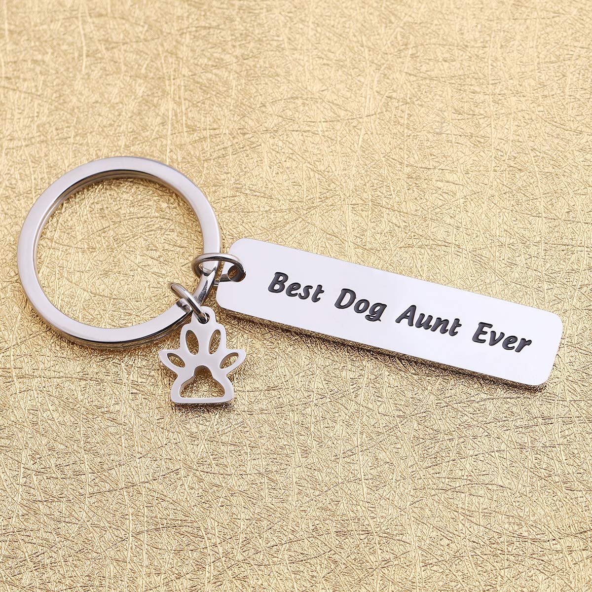 FUTOP Auntie Gift Best Dog Aunt Ever Keychain Gift for Special Aunt Sister Gift (DOG-aunt keychain)