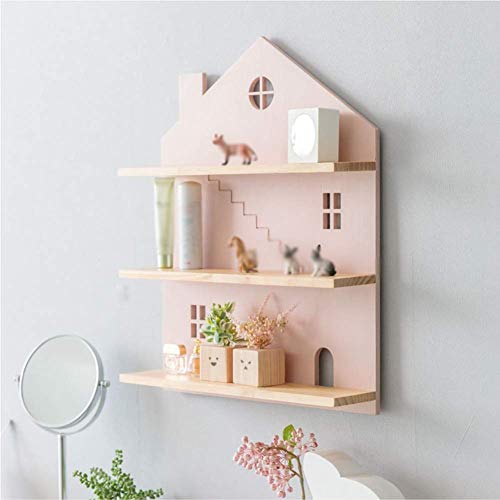 PIBM Stylish Simplicity Shelf Wall Mounted Floating Rack Shelves Retro Partition Storage Sundries Cosmetic Multifunction Storage Bedroom,3 Sizes, a , 40X9X52CM