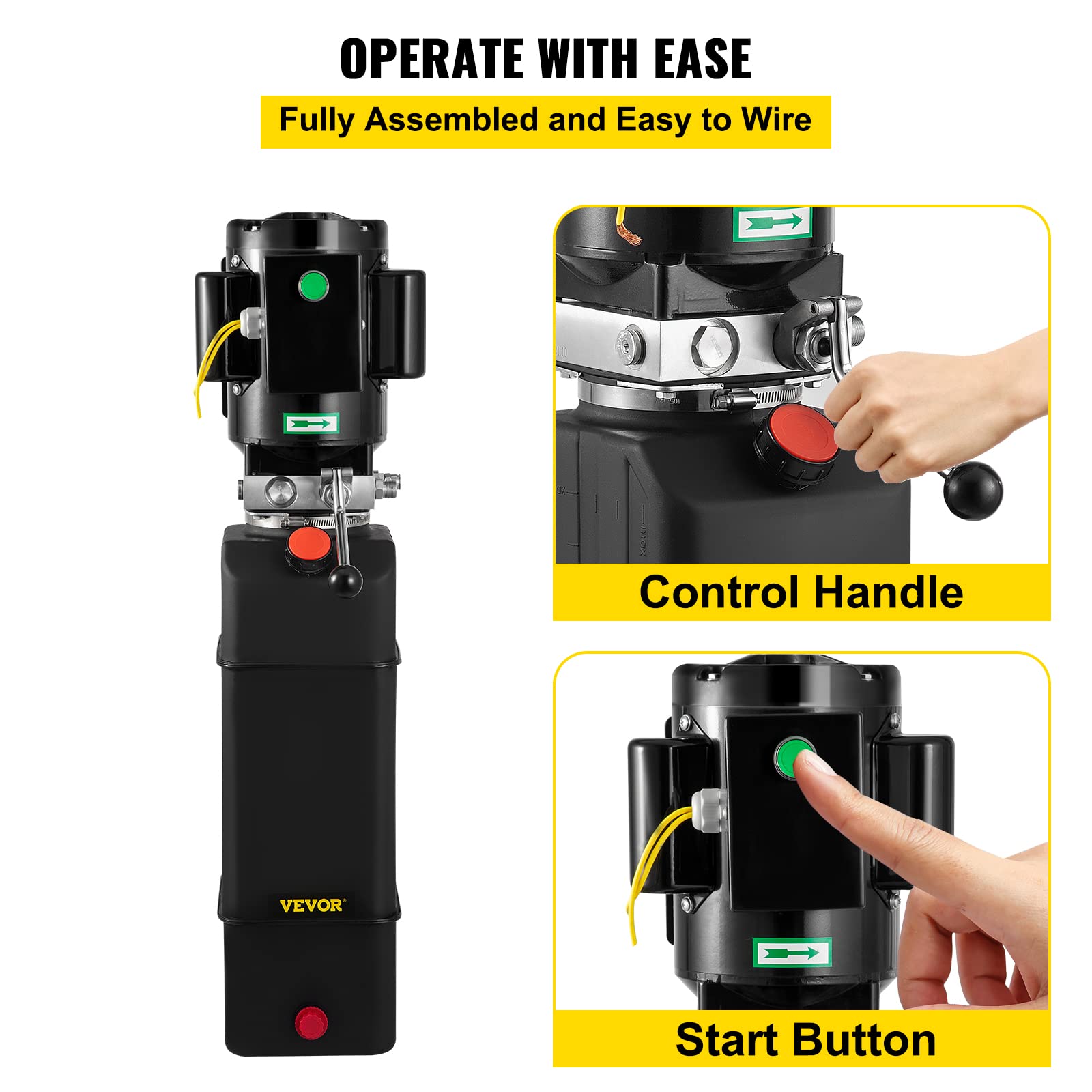 Mophorn Hydraulic Pump 2950 PSI 60HZ Hydraulic Power Unit 3 HP 220V Hydraulic Power Pack for 2 & 4 Post Lifts Car Lift Hydraulic Power Unit with 3.5 Gallon Reservoir