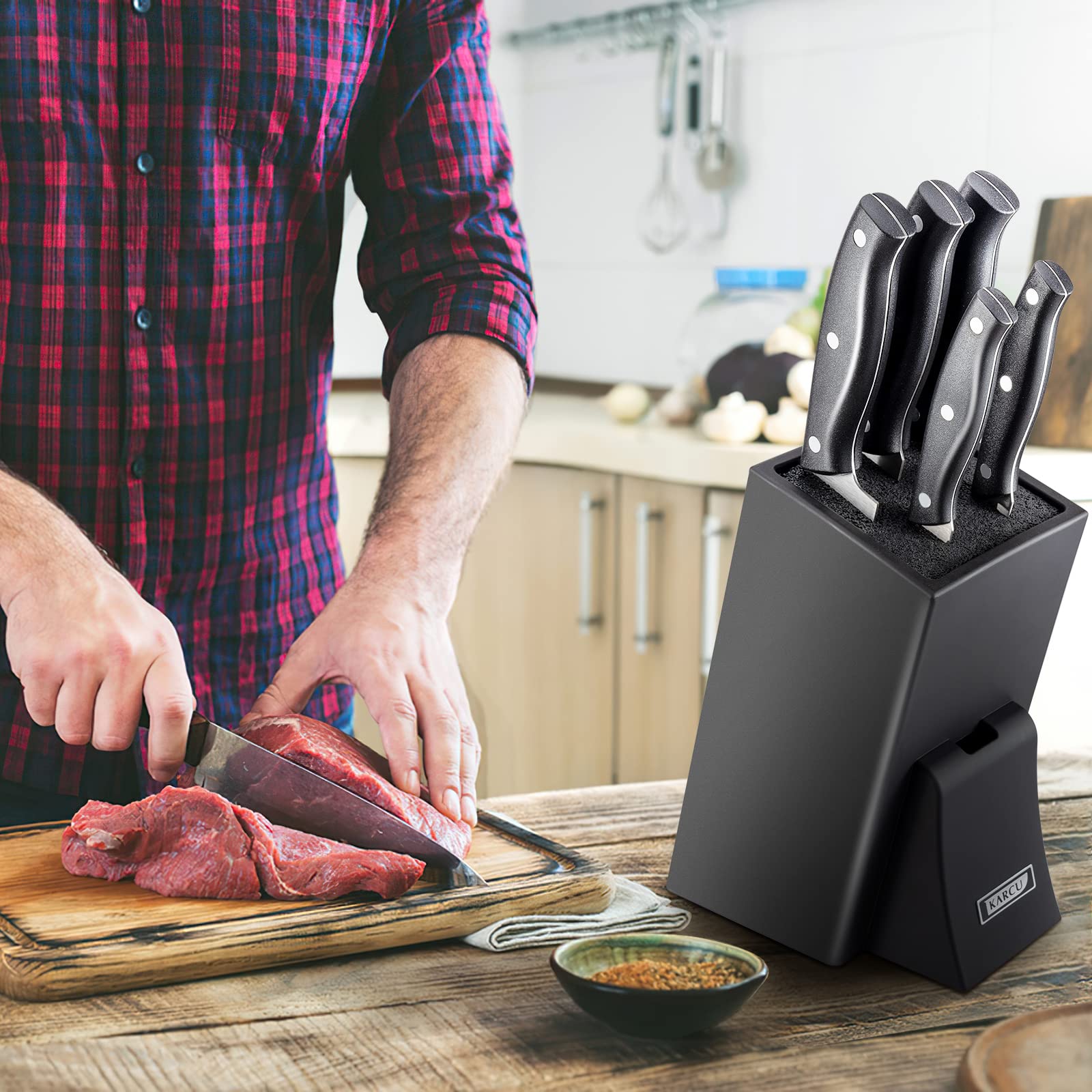 Knife Holder, Large Capacity 10β*5β, Kitchen Household Multifunctional Knife Storage and Placement Rack (without knives)