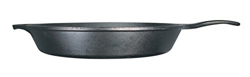 Lodge 15 Inch Cast Iron Skillet and 10.5-inch Square Grill Pan Bundle