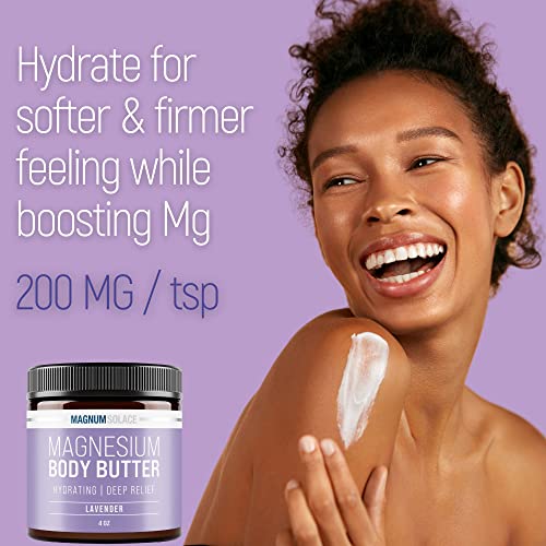 Magnesium Body Butter for Women & Men β Lightly Scented with Lavender
