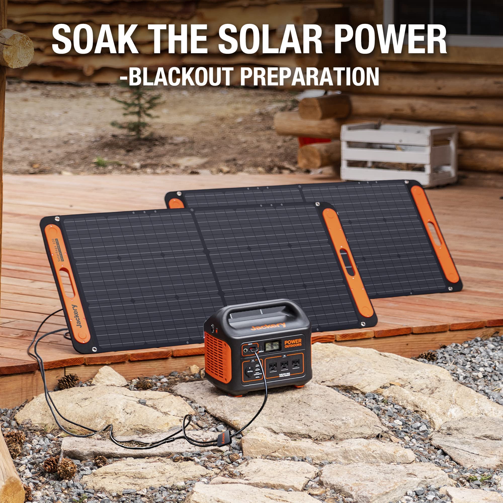 Jackery SolarSaga 100X Portable Solar Panel for Explorer 240/300/500/1000/1500 Power Station, Foldable PERC Solar Cell Solar Charger with USB Outputs for Phones (Can't Charge Explorer 440/ PowerPro)