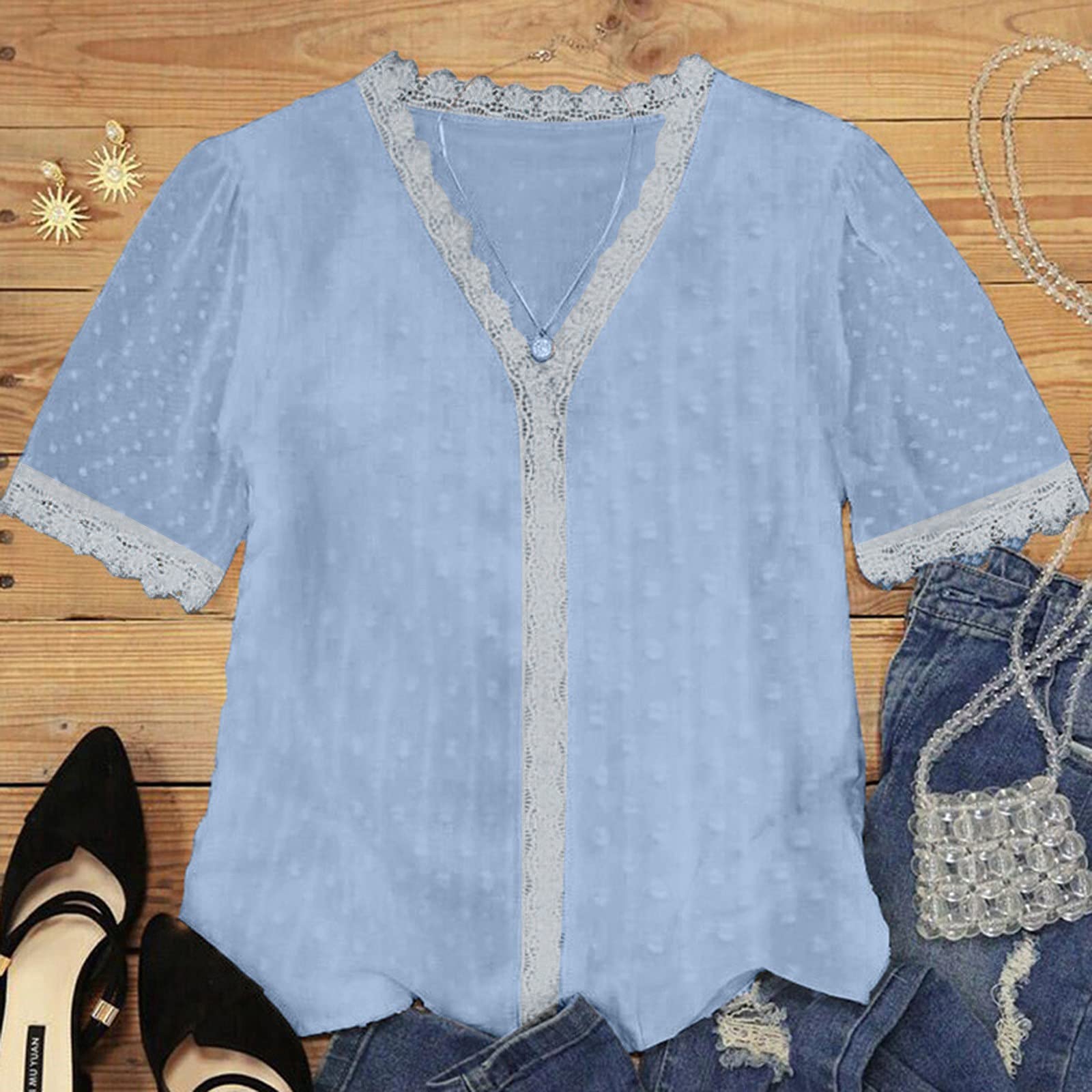 Leopard Print Tops for Women Long Sleeve Crew Neck Patchwork T Shirt Blouse at-0207-dx-q5
