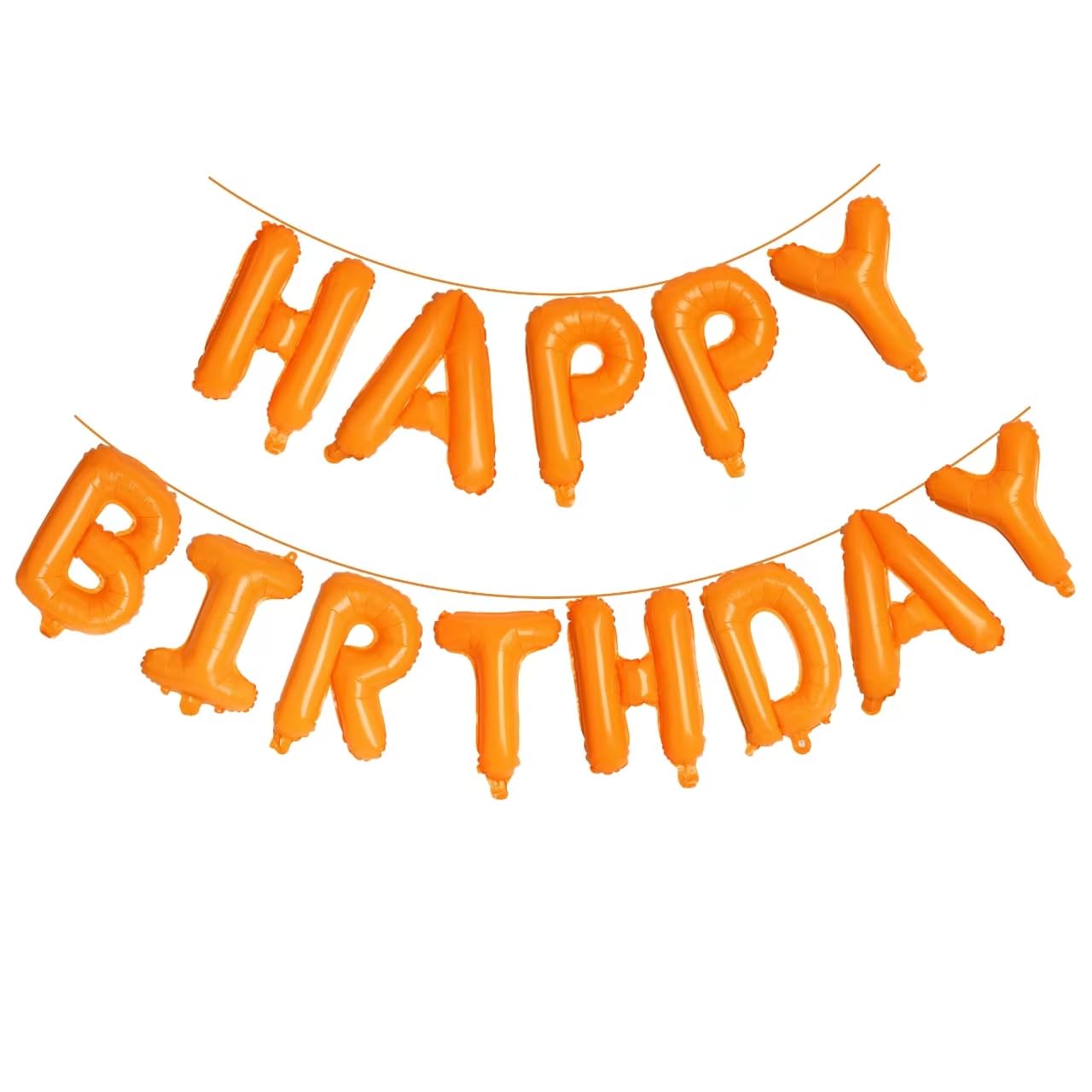 Orange Birthday Balloon 16inch Happy Birthday Party Decorations Foil Balloons for Birthday Party Supplies