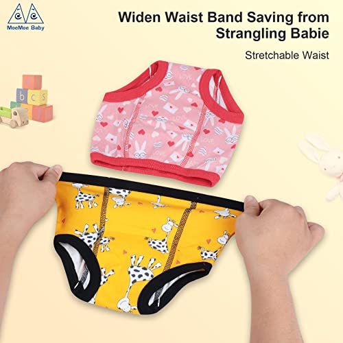 MOEMOE BABY Potty Training Pants Potty Training Underwear for Girls and Boys Cotton Toddler Training Underwear 2-6T
