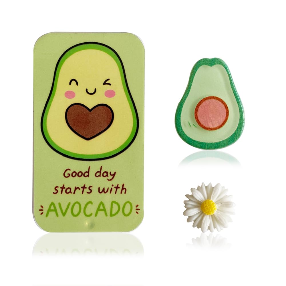 ZDDPDJ Cute Avocado Needle Case Magnetic Sewing Storage Container with Fruit Needle Minder Magnet for Cross Stitch Embroidery Needlepoint Craft Accessories