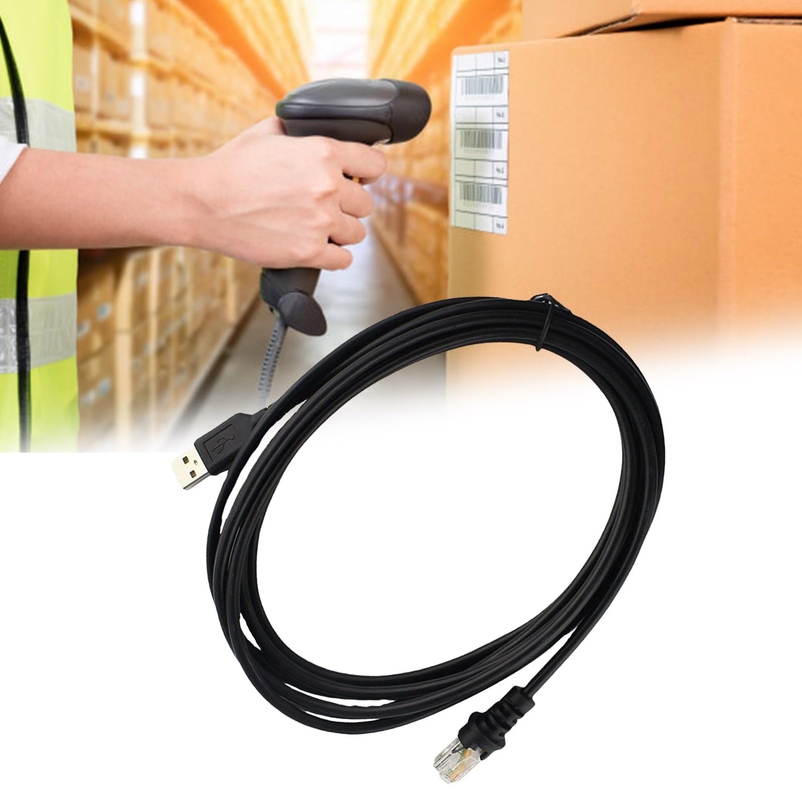 PLCPDM Barcode Scanner USB Cable 2M for MS5145 MS9540 MS7120 MS9590 MS1690 Models Scanners