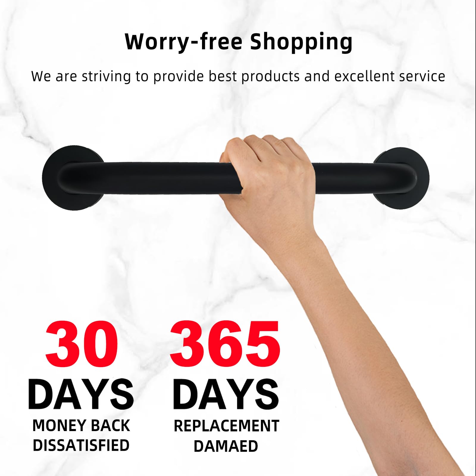 Supwish Handicap Grab Bars for Shower 16 Inch Black, 2 Pack Bathroom Grab Bars for Wall Toilet Bathtub, Shower Bars Safety Hand Rail Support Handle - Shower Grab Bars for Seniors Elderly Disabled