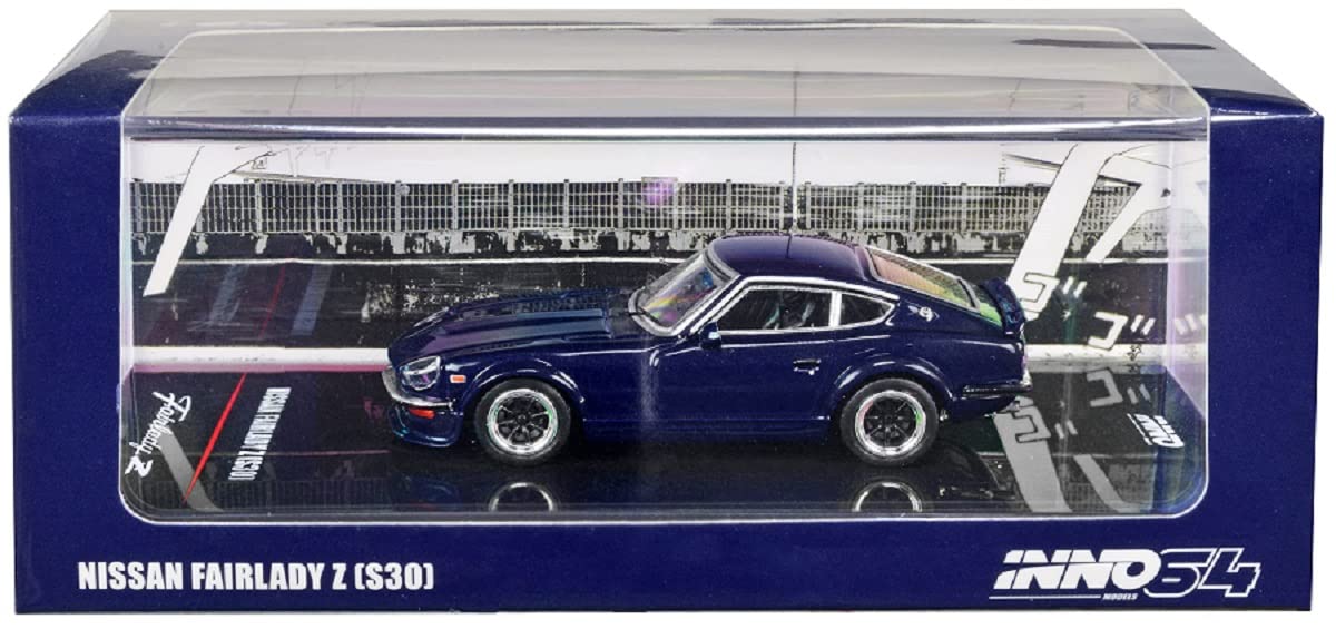 Inno Models Fairlady Z (S30) RHD (Right Hand Drive) Dark Blue Metallic 1/64 Diecast Model Car IN64-240Z-DBM