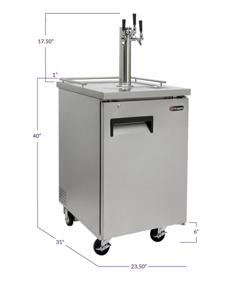 Kegco kegerator, Triple Tap, Stainless Steel