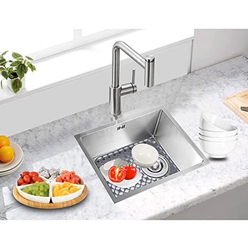 NCUUBR Silicone Sink Mats for Bottom of Kitchen Sink, 2 PCS Sink Mat and Protectors for Stainless Steel Sink, 13.58 ''x 11.6 '' Rear Drain Non-slip Sink Protectors