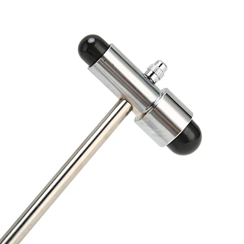 Neurological Massage Hammer, Silicone Zinc Alloy Neurological Diagnostic Hammer T Shaped Moderate Strength for Health Examination