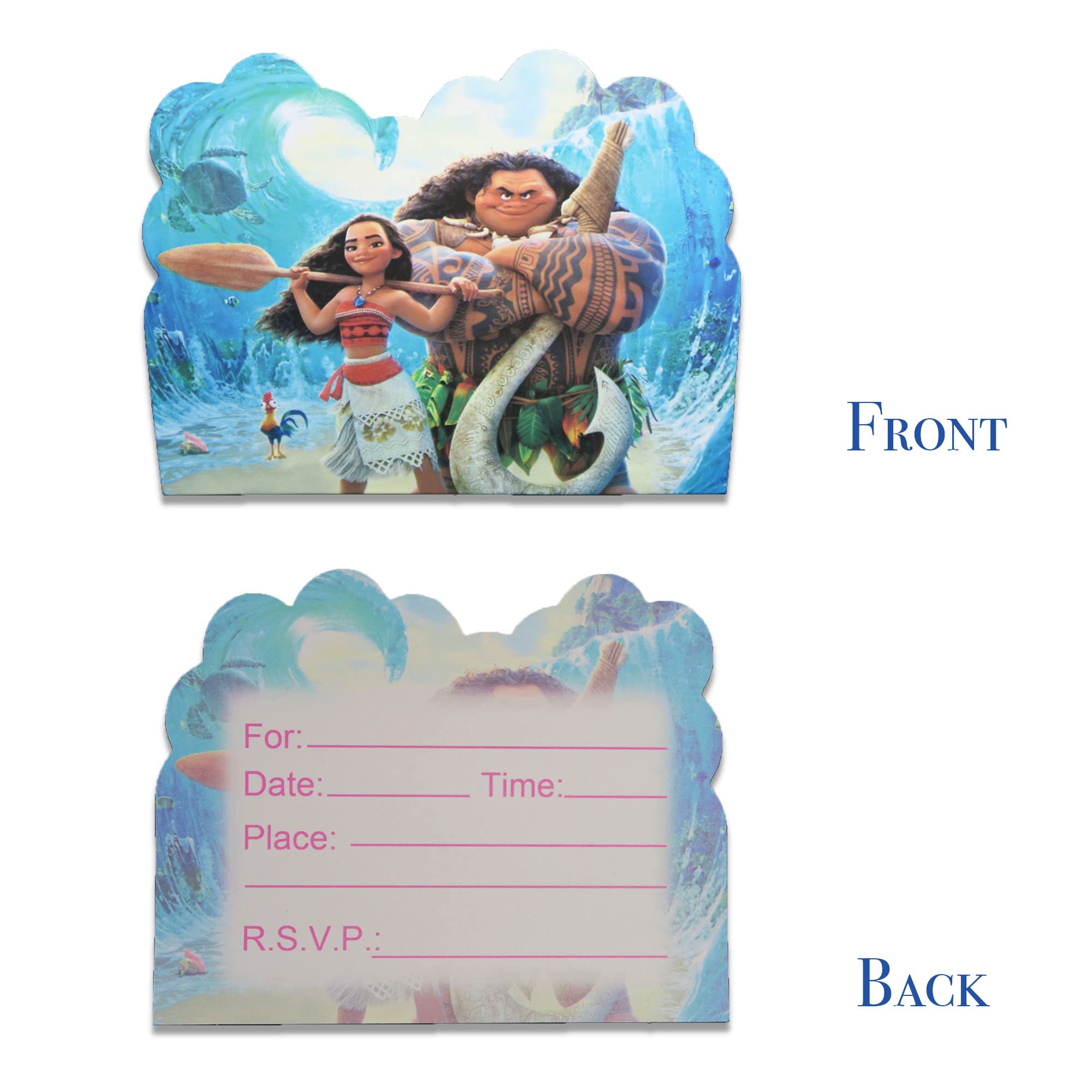 paracolet Moana Birthday Party Invitation | 30Pcs invitation | Moana Birthday Party