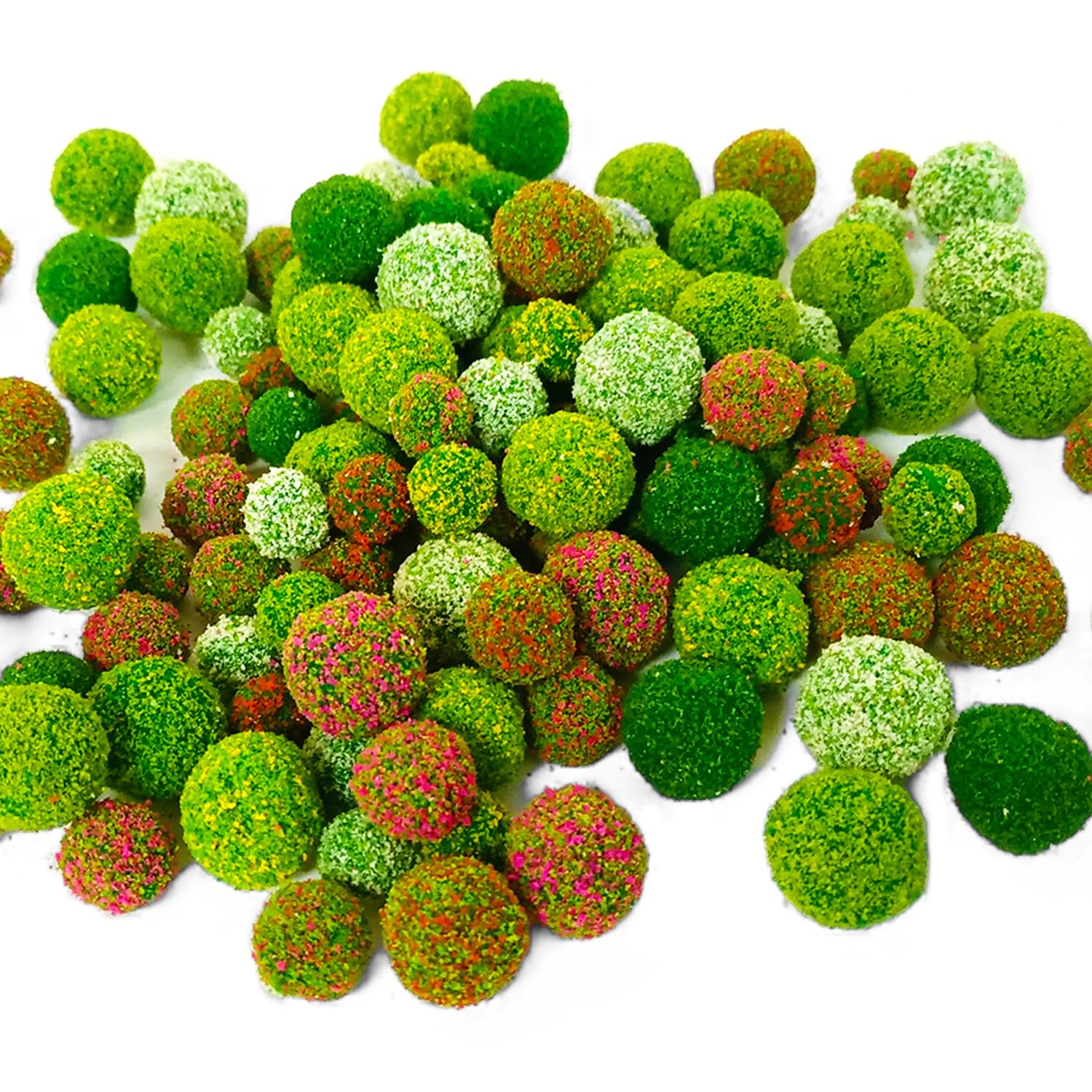 OrgMemory 120 Pcs Model Flower Trees, Model Scenery, Scenery Railroad Layout Scene Decoration Architecture Model Landscape Layout Cluster Flower Vegetation Mini Model Trees Flower