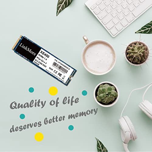 LinkMore XE400 250GB M.2 2280 PCIe Gen4 NVMe 1.4 Internal SSD, Solid State Drive, Read Speed Up to 4650MB/s Storage for PC, Laptops, Gaming