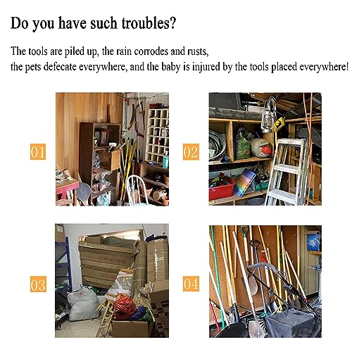 Storage shed,Outdoor Storage shed,Lockable Outdoor Storage shed with Solar Lights,Suitable for Gardens, Yards, terraces, can Store Various Tools, Bicycles, weeders, and Other Outdoor Products (Color