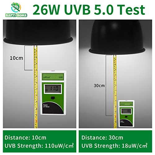 REPTI HOME UVB Reptile Light 5.0, 26W Tropical and Sub-Tropical UVA UVB Bulb for Reptiles, Tropical Terrarium Compact Fluorescent Lamp, Reptile UVB Light Bulb for Chameleons, Iguanas, and Turtles