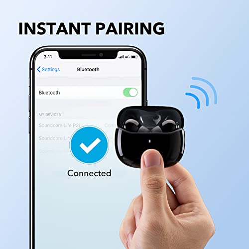 Soundcore by Anker Life P2i True Wireless Earbuds, AI-Enhanced Calls, 10mm Drivers, 2 EQ Modes, 28H Playtime with Fast Charging, Bluetooth 5.2, Easy-Pairing, Lightweight and Secure Fit (Renewed)