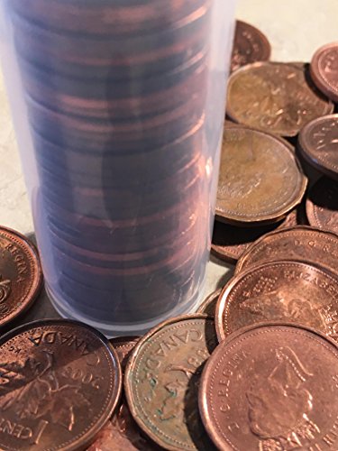 Roll Canadian Cents Canada Pennies 50 Coins Set 1940's to Present Great for Collectors