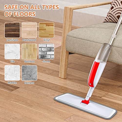Microfiber Spray Mop Pads, Compatible with Swiffer PowerMop (5 Pack), Reusable Washable Floor Mop Pads Replacement 15.7 x 5.1 inch Dry Wet Mop Pads Refills for Home Kitchen Commercial Floor Cleaning