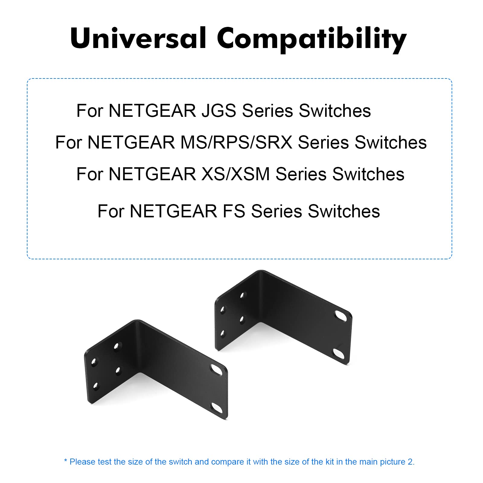 MokerLink Metal Rack Mount Ear for 13 inch Switches, Compatible for Netgear, D-Link, TRENDnet Series Switches