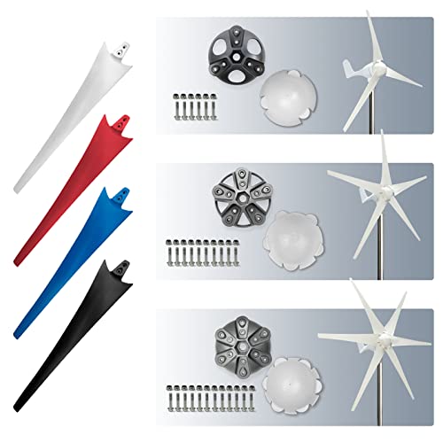 Mars Rock 58CM 22.83" Length High Strength Carbon Fibers Black Color Wind Blade Nylon Fiber Wind Turbine Blade for DIY Horizontal Wind Turbine Generator Windmill Assembling