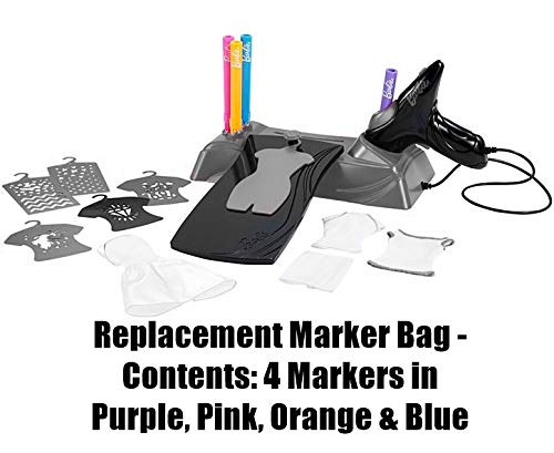 Replacement Markers for Barbie ~ Barbie Airbrush Designer ~ CLD91 ~ Replacement Markers in Purple, Pink, Orange & Blue