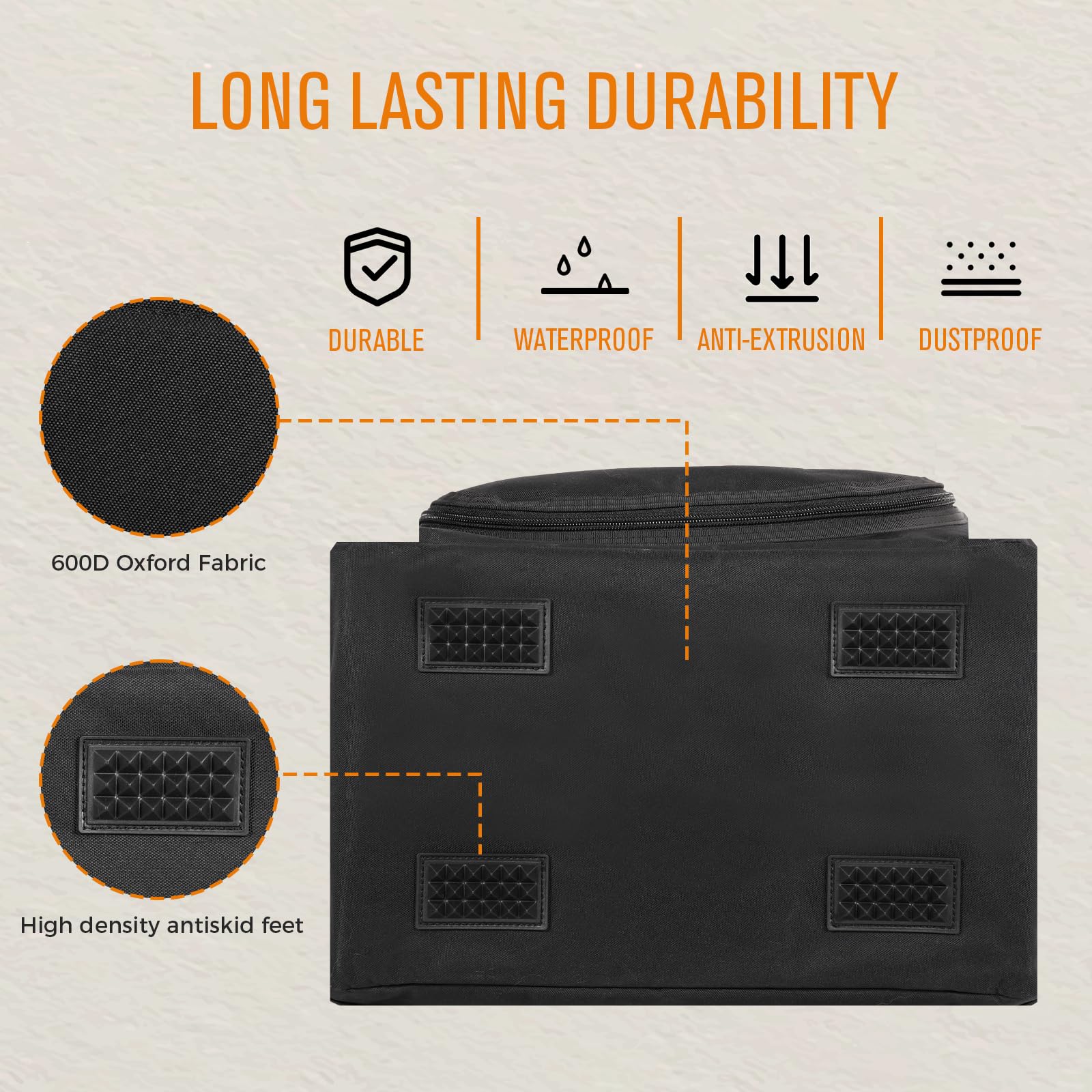 SCAVATA Large Hat Bag for Baseball Caps, Hat Organizer Bag for Traveling & Moving, Storing Snapback Cap, Portable Hat Carrier Holder Case for 20-24 Caps (Black)