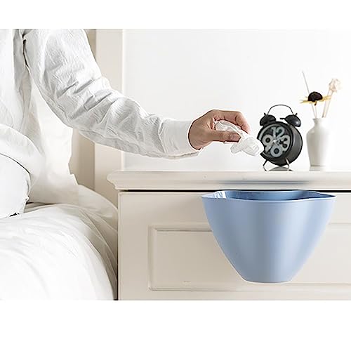 Nicunom 6 Pack Hanging Kitchen Waste Bins, Over-Cabinet Trash Can Hanging Small Plastic Garbage Bowl Collecting Food Scraps for Bedroom Bathroom Office Camping Cupboard