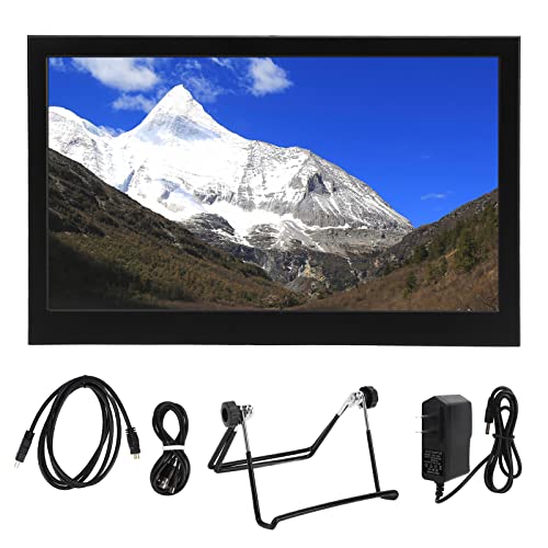 Naroote HD Multimedia VGA Input Monitor, Multi Interface 100‑240V 4 Screw Holes Capacitive Touch Screen Monitor for Games (US Plug)
