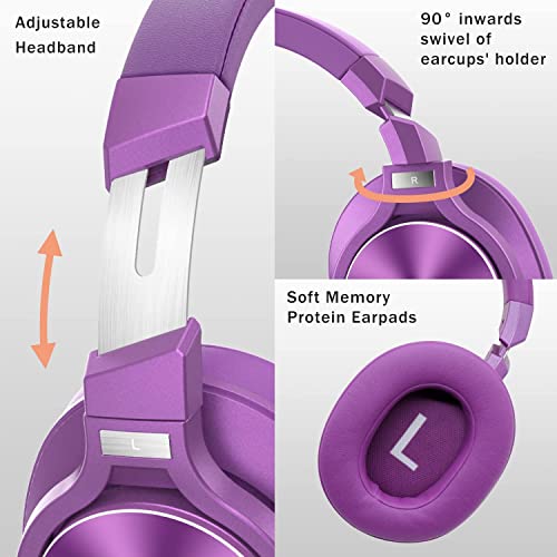 Srhythm NC75 Pro Noise Cancelling Headphones Bluetooth 5.0 Wireless,40H Playtime Headsets Over Ear with Microphones&Fast Charge for TV/PC/Cell Phone