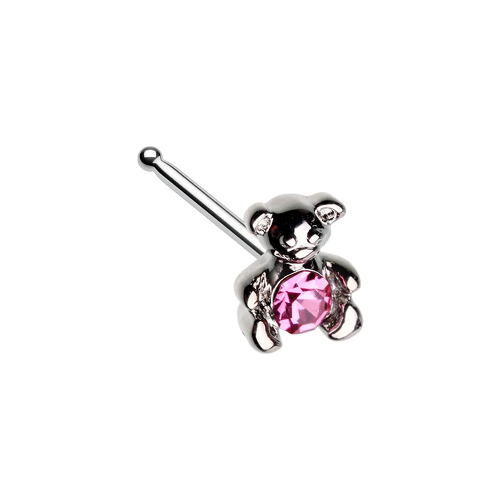 Inspiration Dezigns Teddy Bear Nose Stud Ring